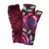 gloves with Rose flower pattern embroidery design. - Garments Nepal